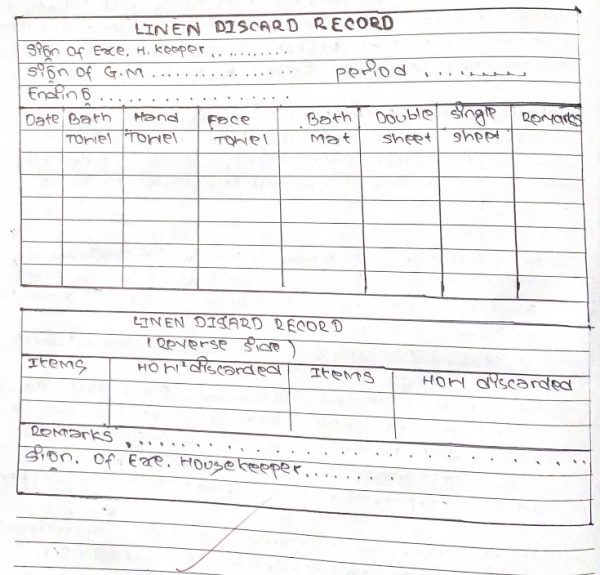 Linen room notes - BhmAims