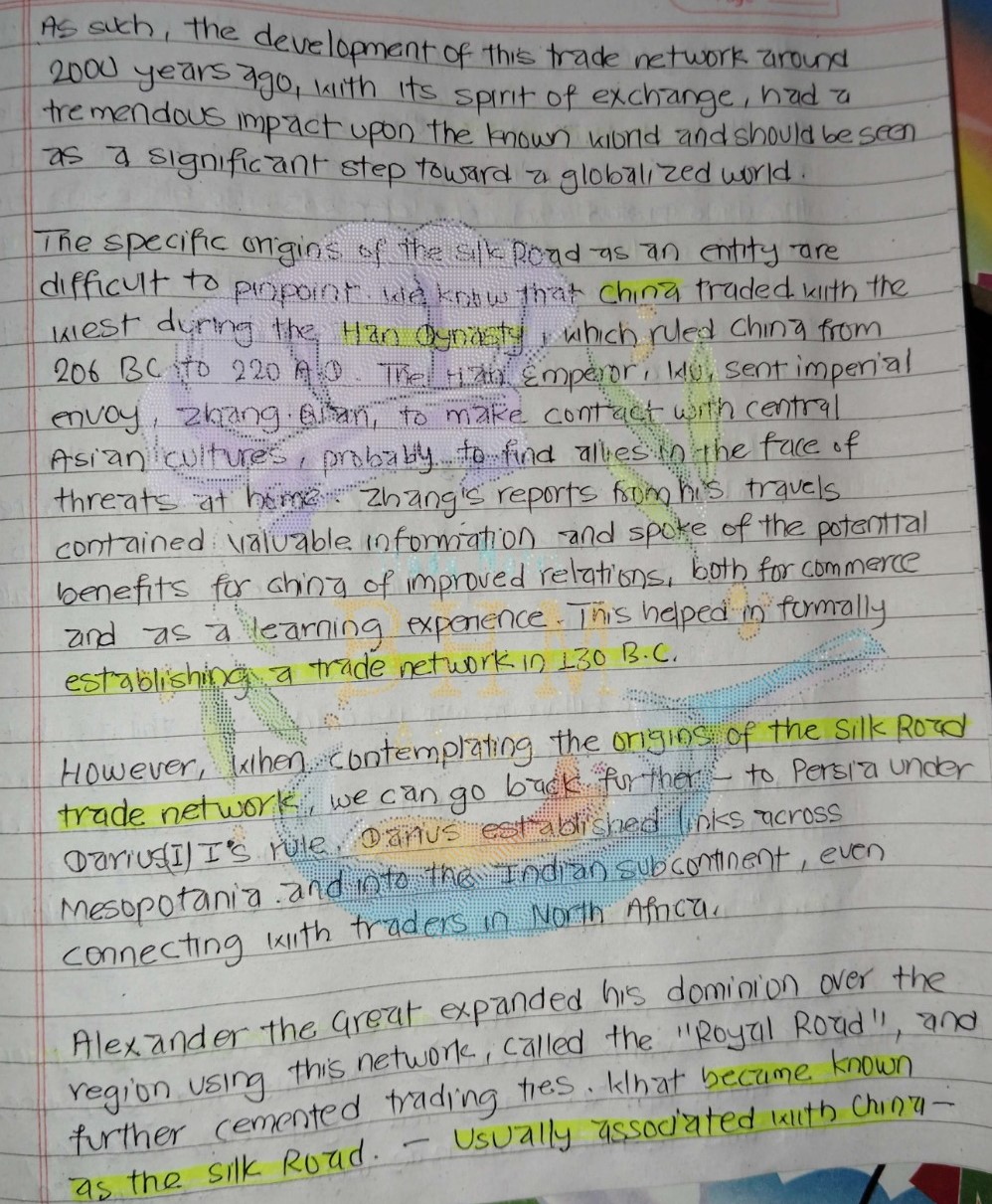 Dawn from The Shadow of the Silk Road - English Essay Notes