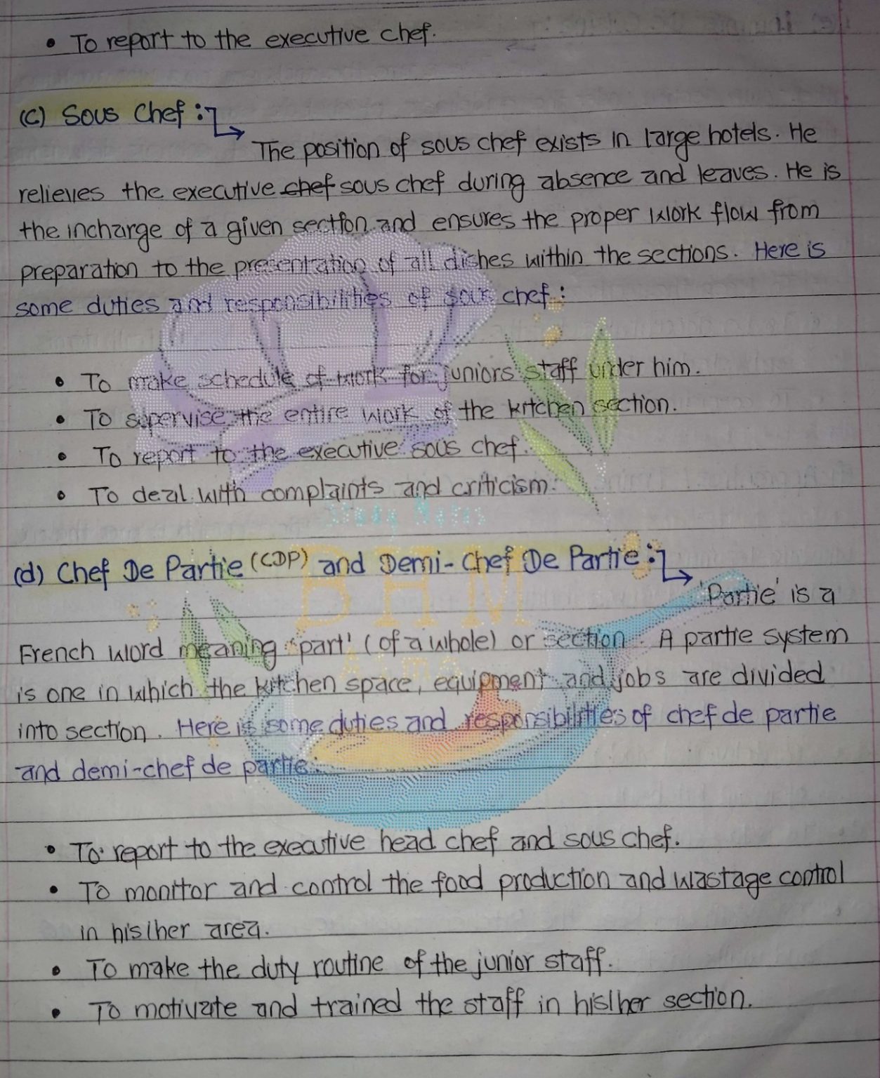 Kitchen & its Types, Layout and Brigade - Study Notes IHM & BHM