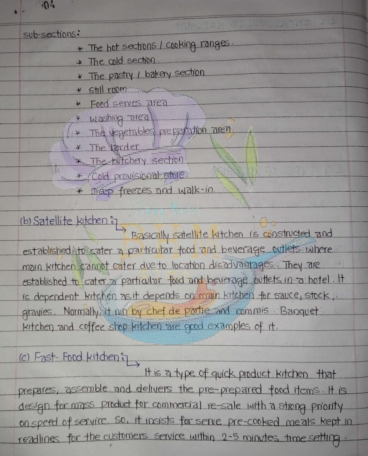 Kitchen & its Types, Layout and Brigade - Study Notes IHM & BHM