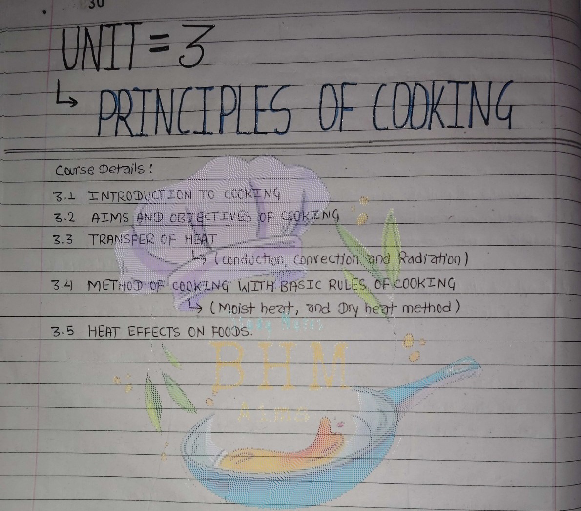 Principles of Cooking - Food Production Notes for IHM and BHM