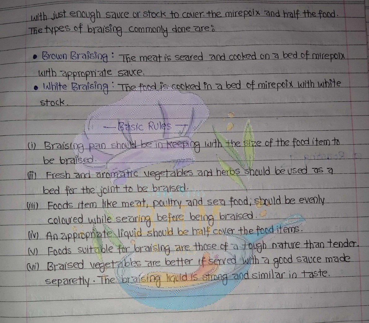 Principles of Cooking - Food Production Notes for IHM and BHM