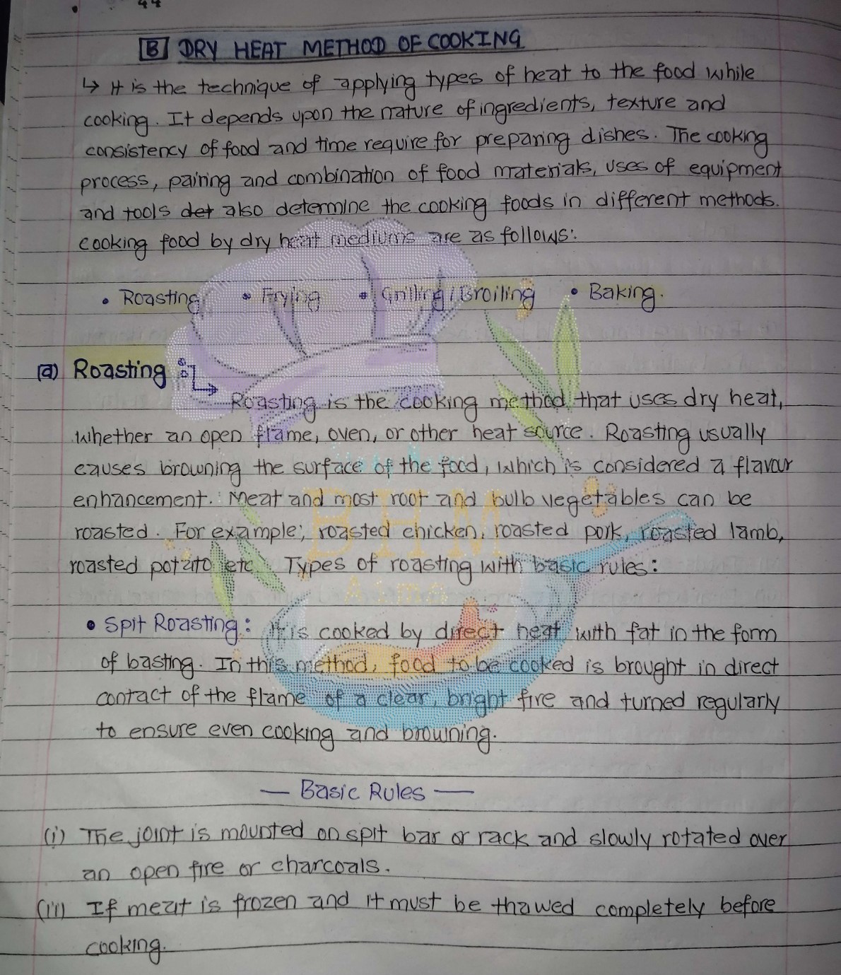 Principles of Cooking - Food Production Notes for IHM and BHM