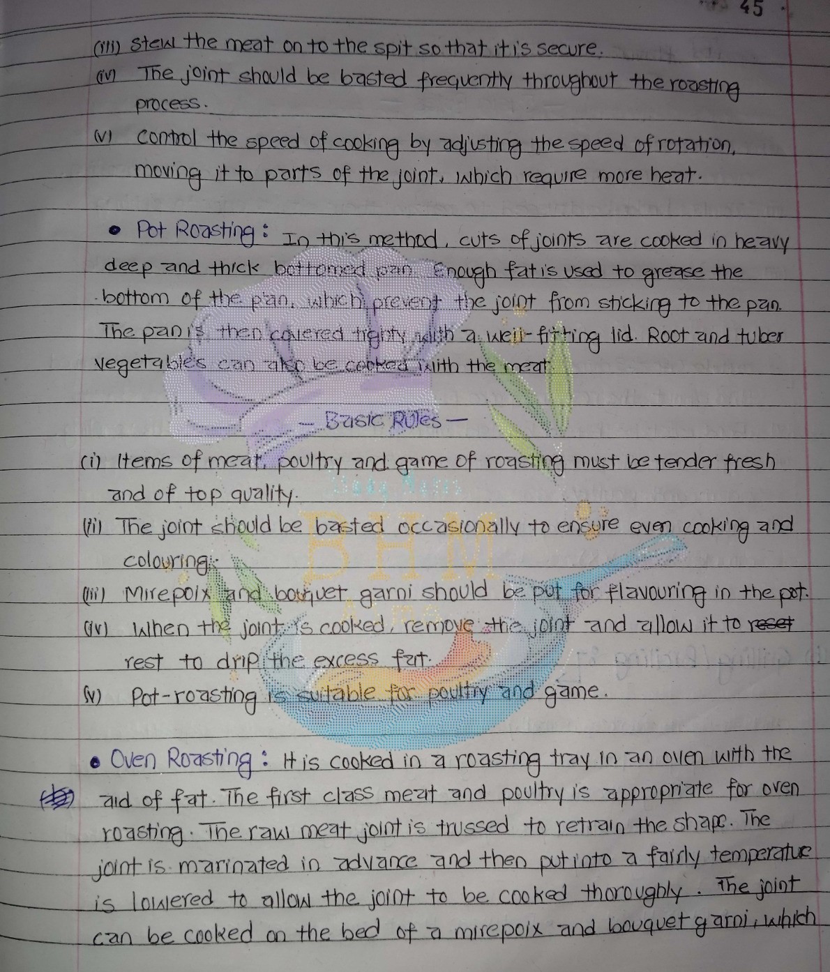 Principles of Cooking - Food Production Notes for IHM and BHM