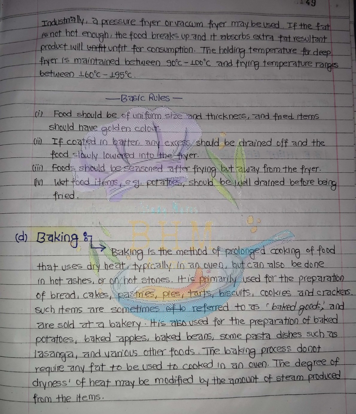 Principles of Cooking - Food Production Notes for IHM and BHM