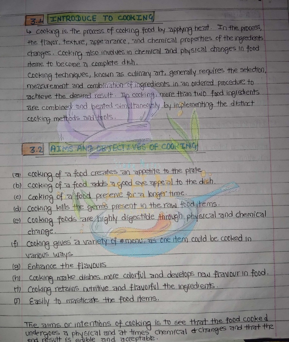 Principles of Cooking - Food Production Notes for IHM and BHM
