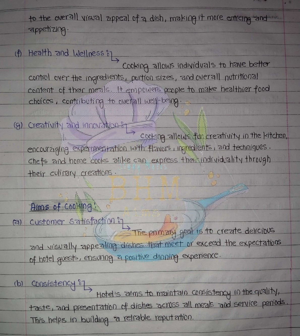 Principles of Cooking - Food Production Notes for IHM and BHM