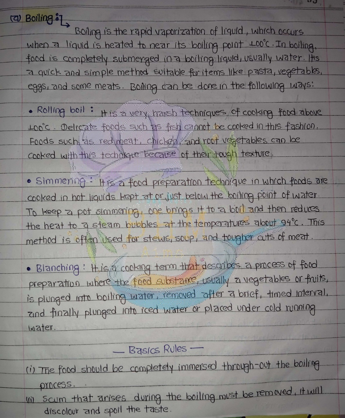 Principles of Cooking - Food Production Notes for IHM and BHM