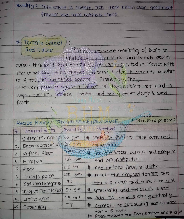 Unit 4: Foundations of Continental Cookery - Study Note BHM & IHM