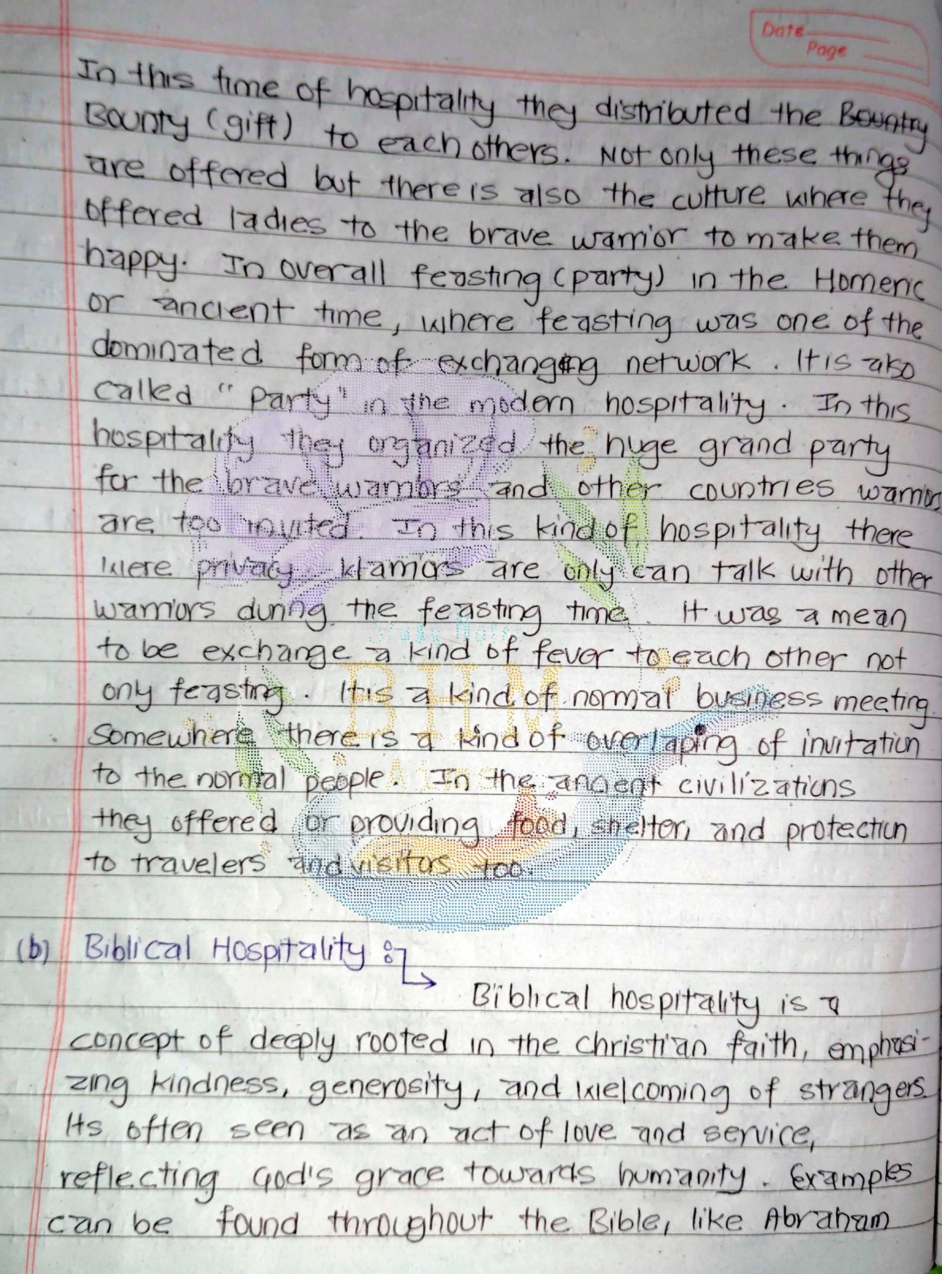 Modes of Hospitality in History - English Study Notes - BhmAims